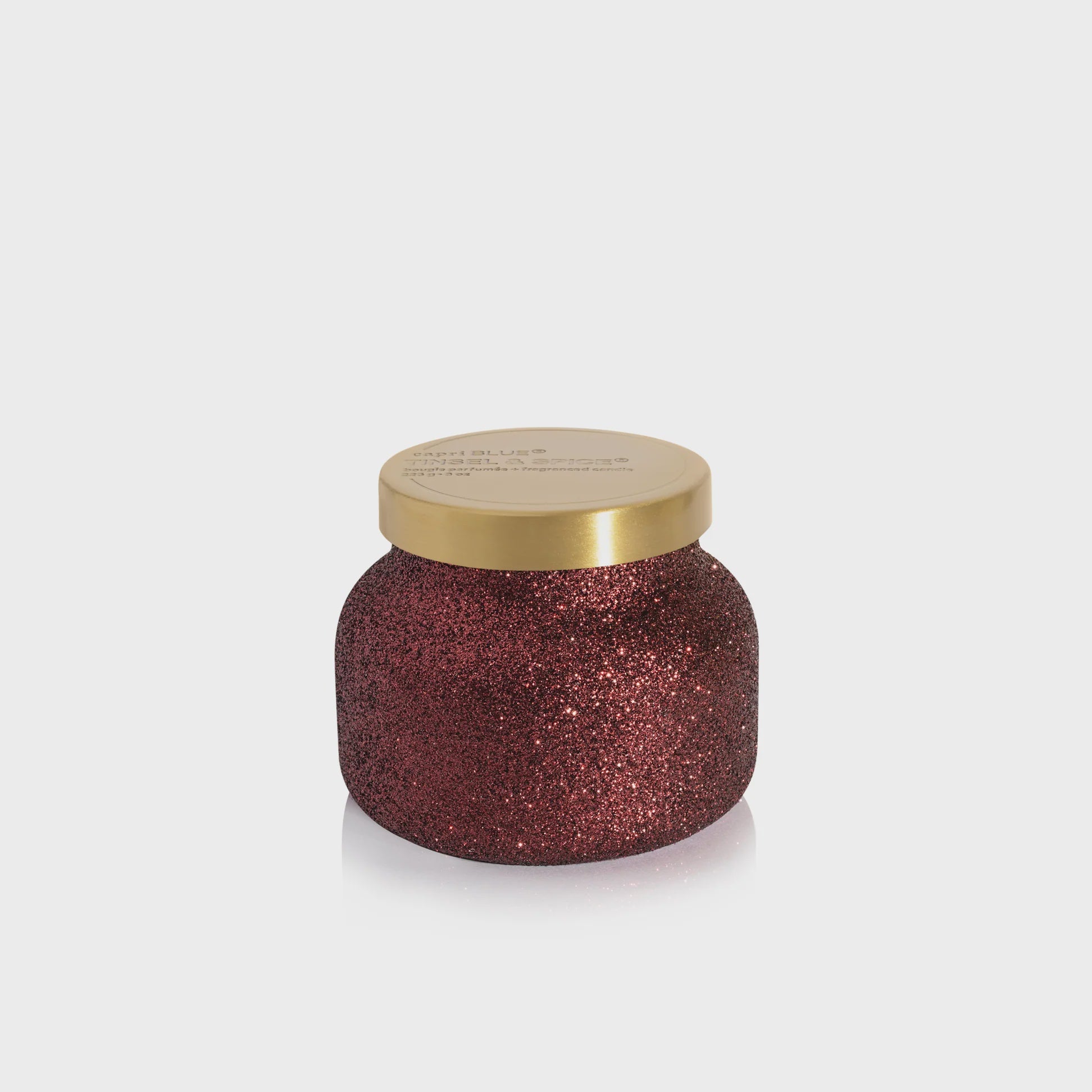 Capri Blue Glam Maroon Glitter Petite Jar Tinsel & Spice 8oz – The Blue ...